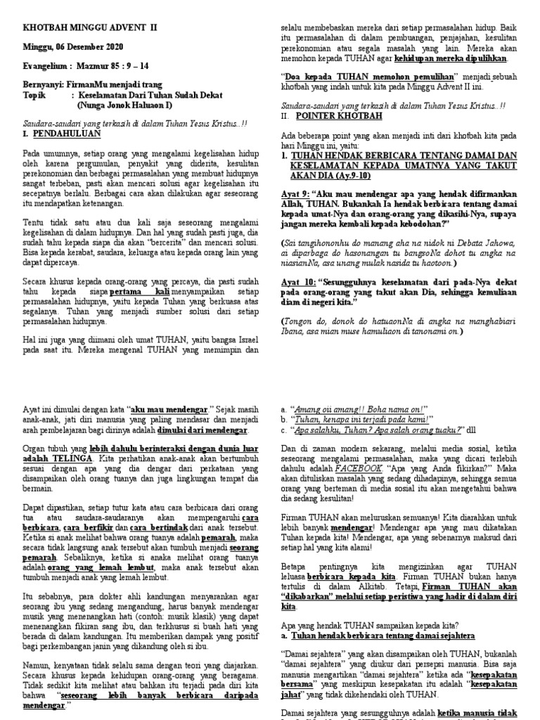 Mazmur 85 9-14 | PDF