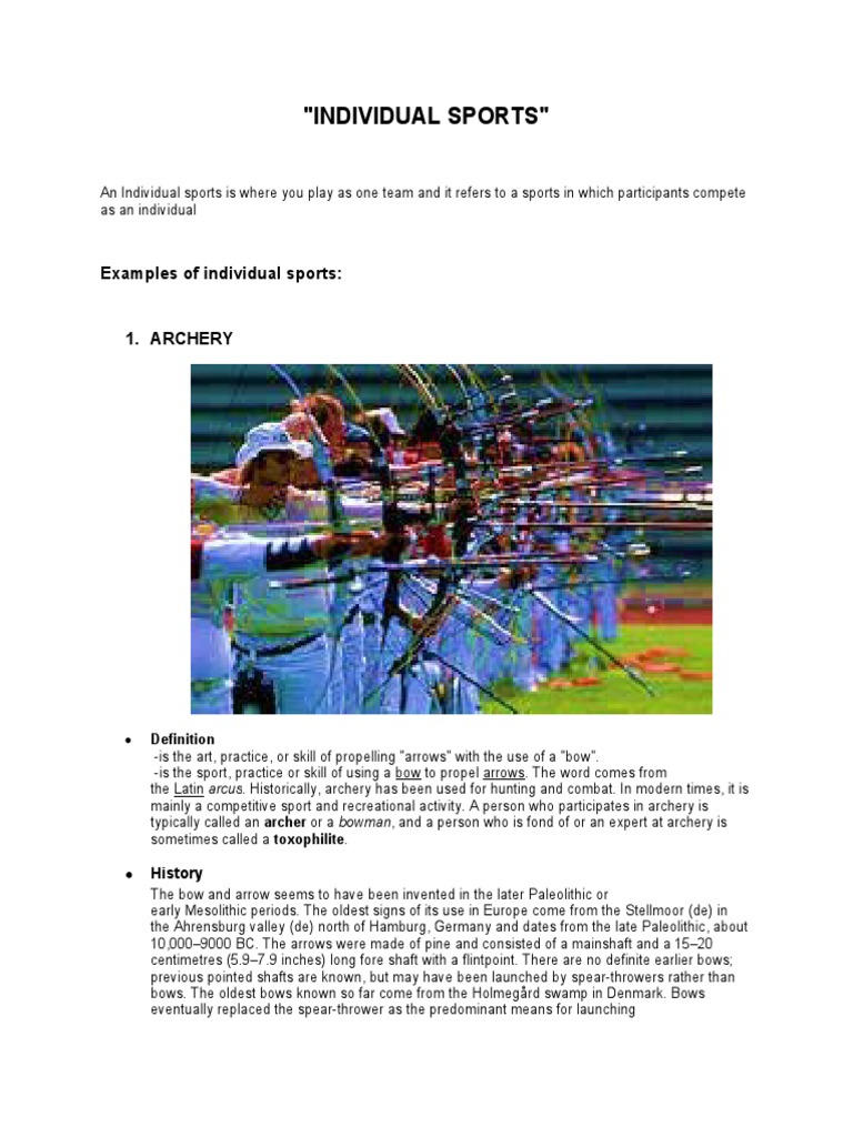 Study Guide INDIVIDUAL, DUAL AND TEAM SPORTS | PDF | Fencing | Judo