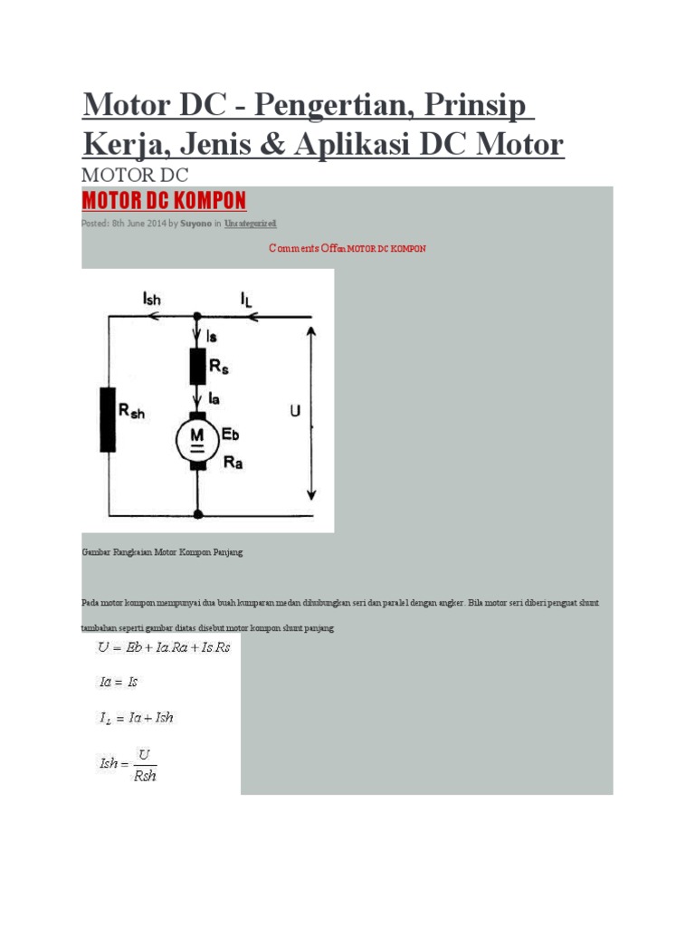 Motor DC | PDF
