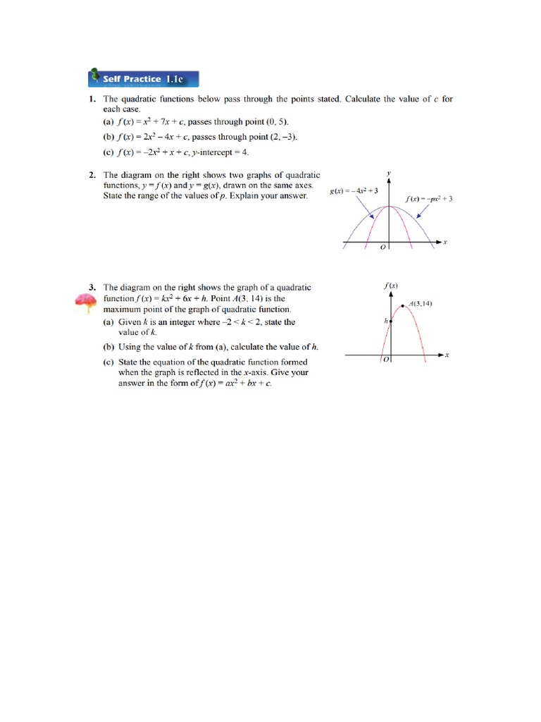 Self Practice 1.1c | PDF
