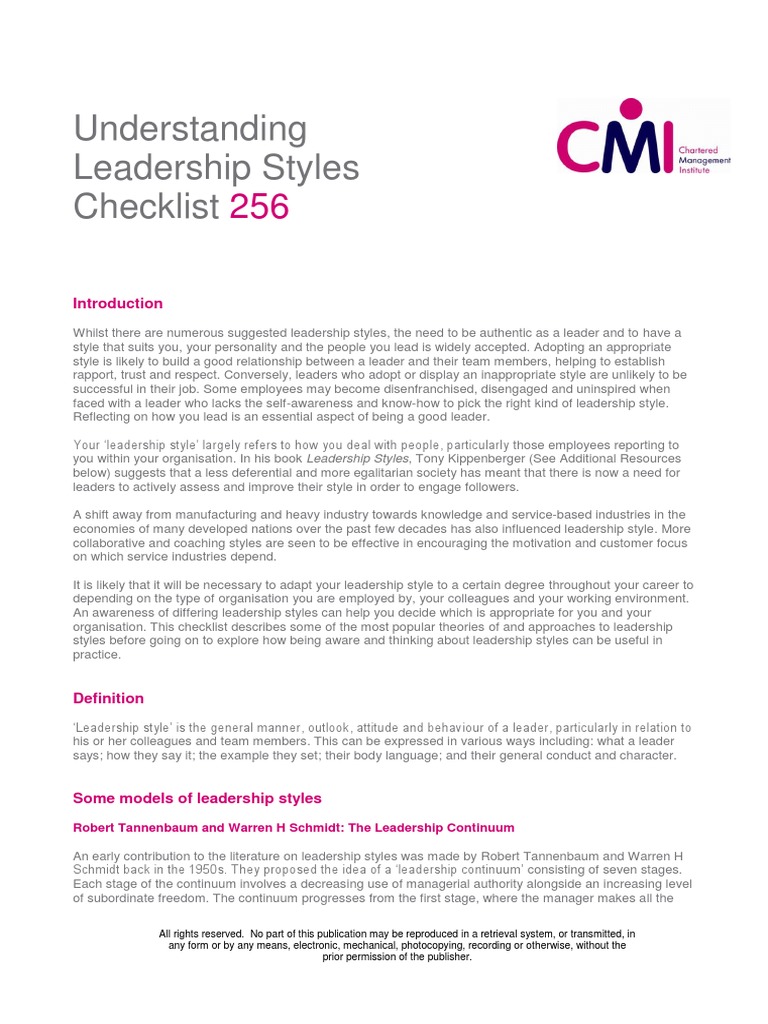 Understanding Leadrship Styles | PDF | Leadership | Transformational ...