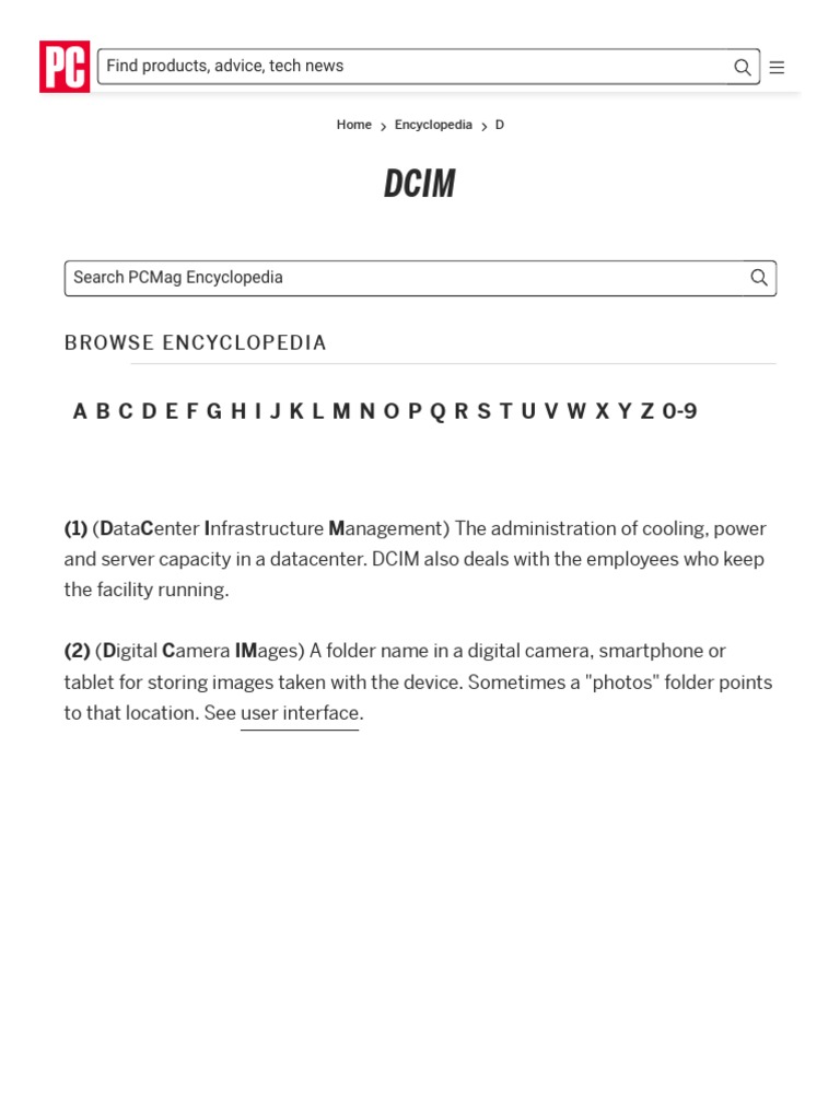Definition of DCIM - PCMag | PDF | Android (Operating System) | Smartphone