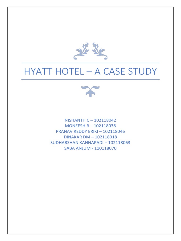 Hyatt Hotel - A Case Study | PDF | Employment | Employee Retention