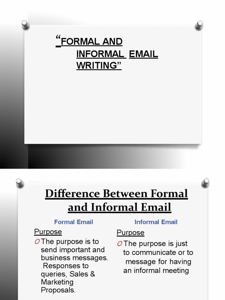 Formal and Informal Email Writing | PDF | Target Audience | Information ...