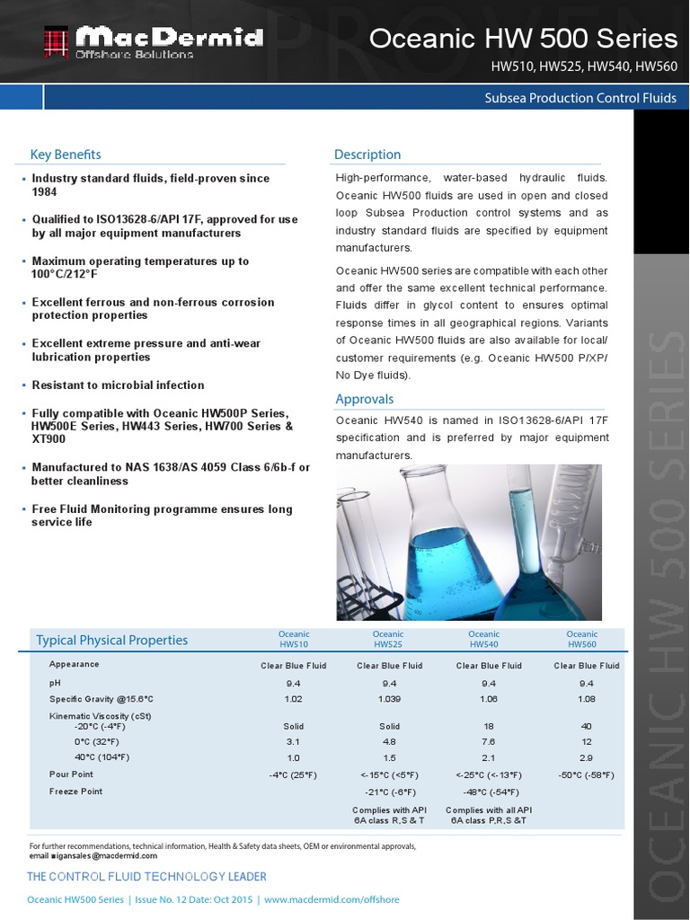 Oceanic HW 500 Series: Key Benefits Description | PDF | Metals ...