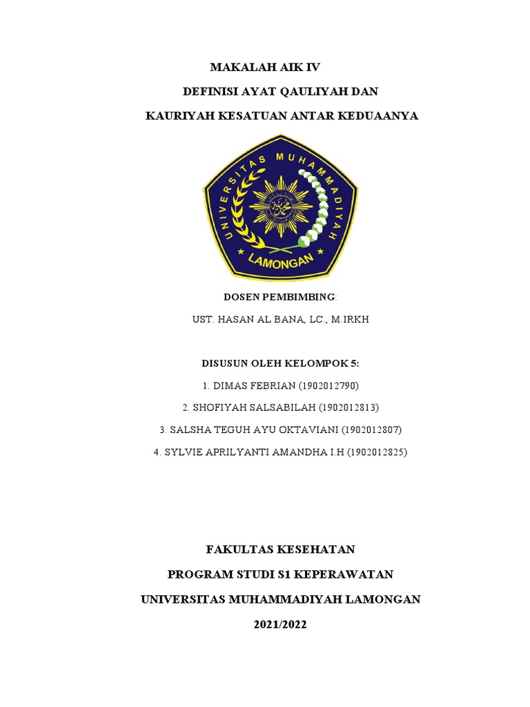 Makalah Aik Iv Kelompok 5B | PDF