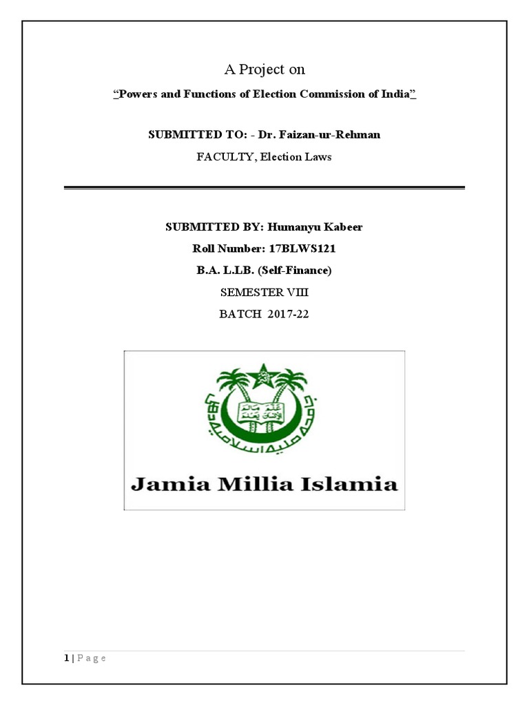 Powers and Functions of Election Commission of India | PDF | Elections ...