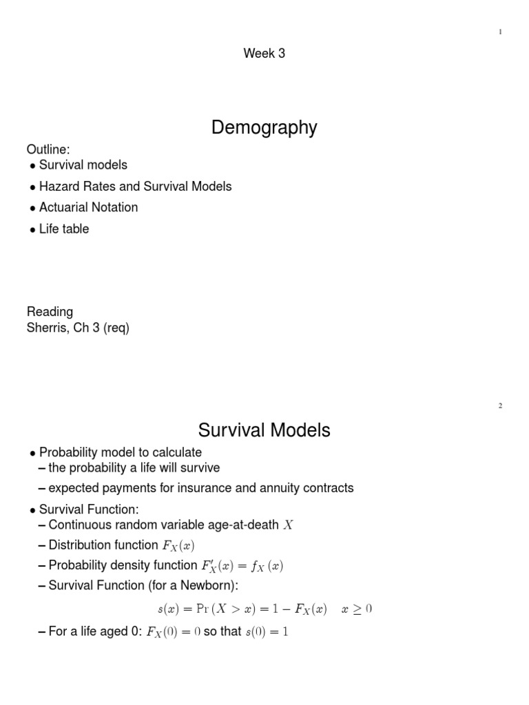 Demography: Week 3 | PDF | Quantitative Research | Teaching Mathematics
