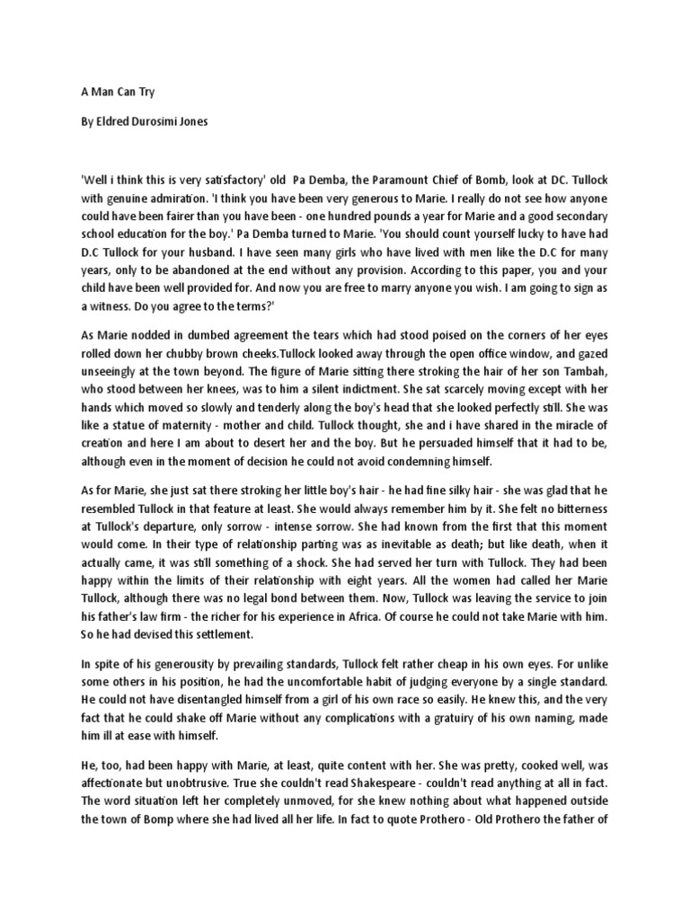 A Man's Departure and Its Impact | PDF