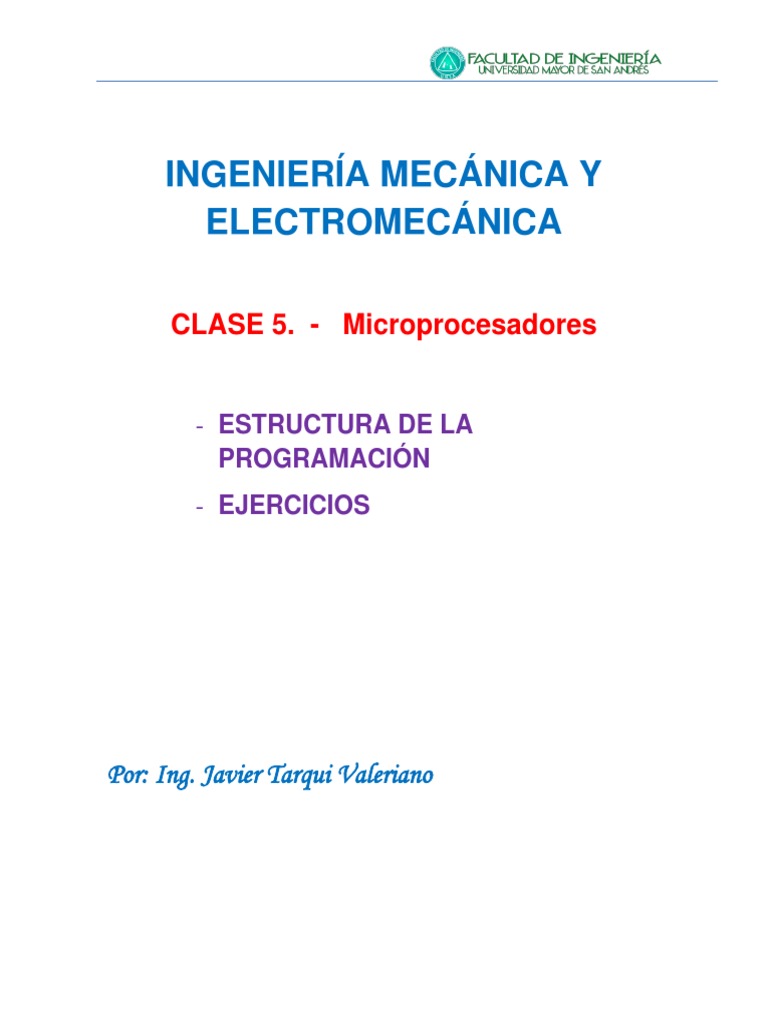 CLASE 5 - Microprocesadores, EMU 8086, Ejercicios | PDF | Lenguaje ...
