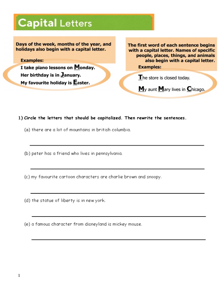 Capital Letter | PDF