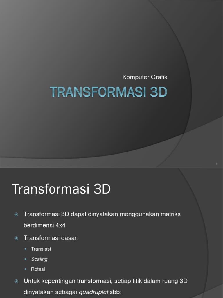 KG - TM13 - Transformasi 3D | PDF