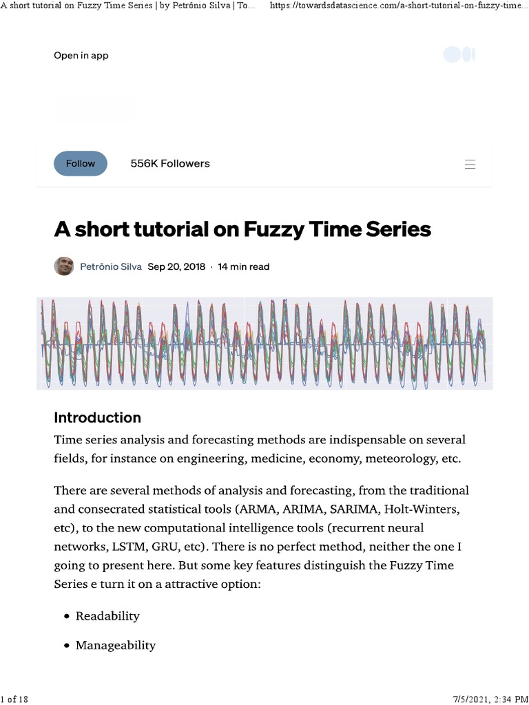 An Introduction To Fuzzy Time Series Analysis Forecasting Enrollment