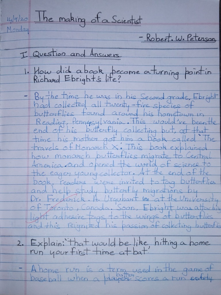 The Making of A Scientist - Notes Class 10 | PDF