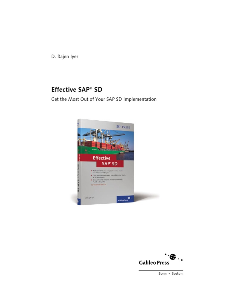 Effective SAP SD: D. Rajen Iyer | PDF | Pricing | Menu