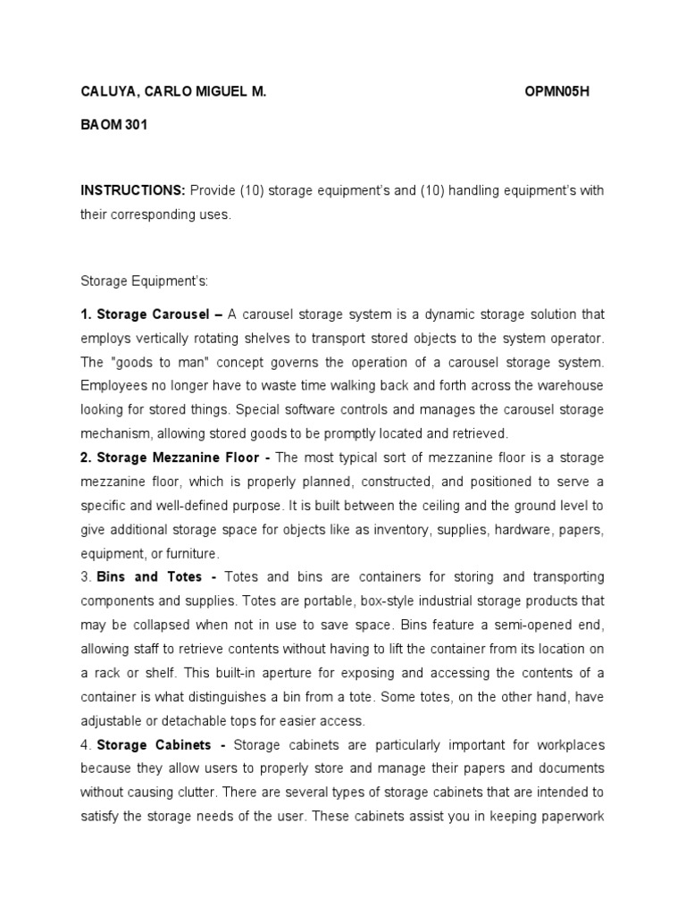 Handling and Storage Equipments | PDF | Forklift | Warehouse