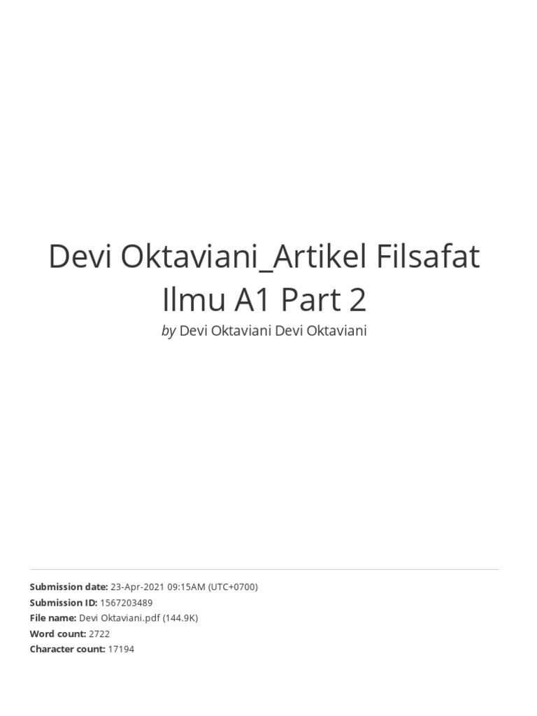 Filsafat Ilmu A1: Devi Oktaviani | PDF | Computing | Software