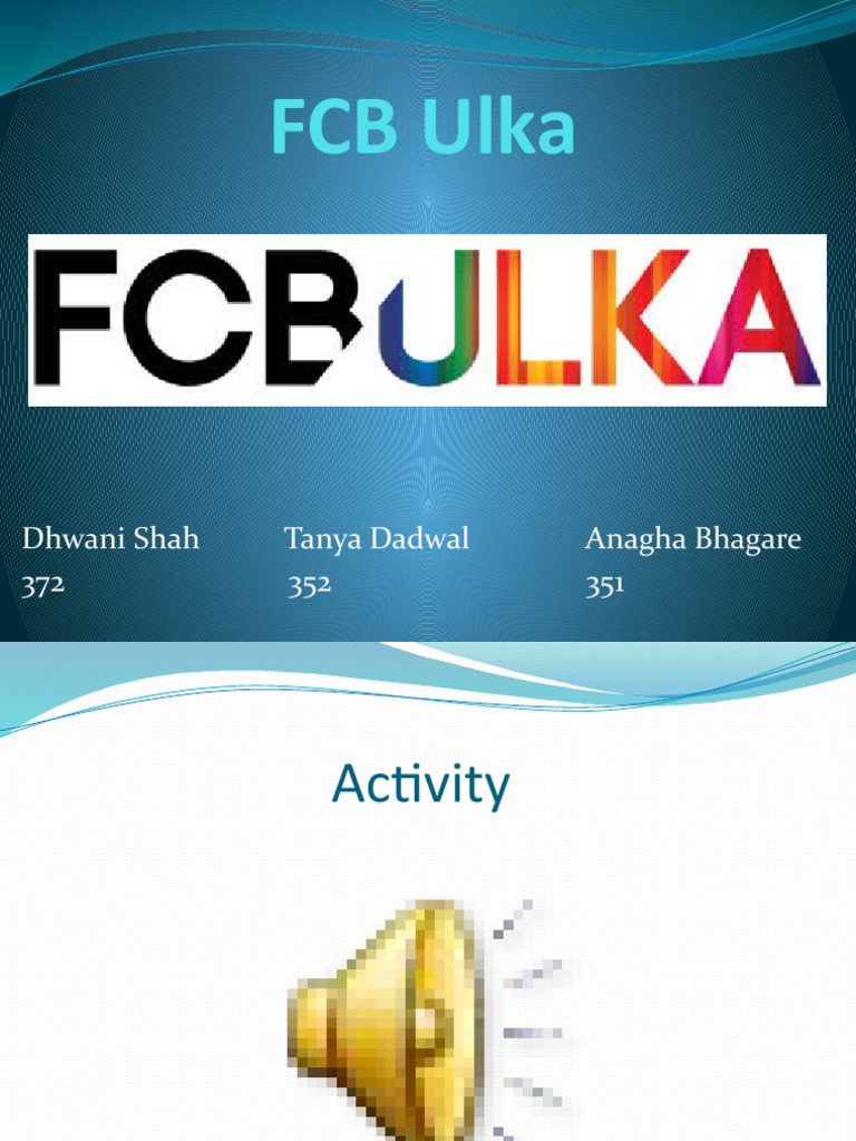 FCB Ulka Advertising Agency | PDF | Communication Design | Advertising