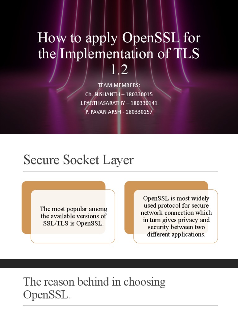 Implementing TLS 1.2 with OpenSSL | PDF | Transport Layer Security ...