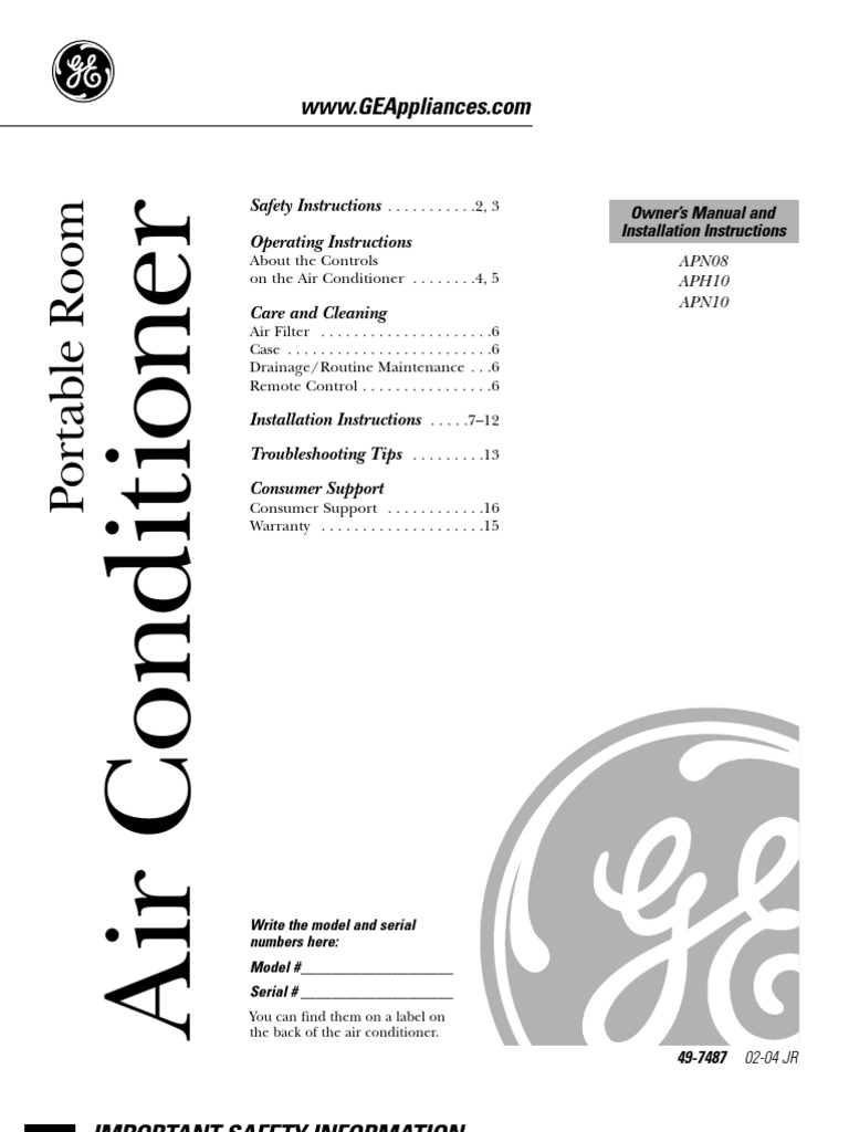 Safety Instructions Operating Instructions Owner's Manual and ...