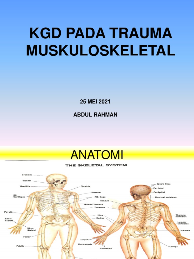 KGD Pada Trauma Muskuloskeletal | PDF
