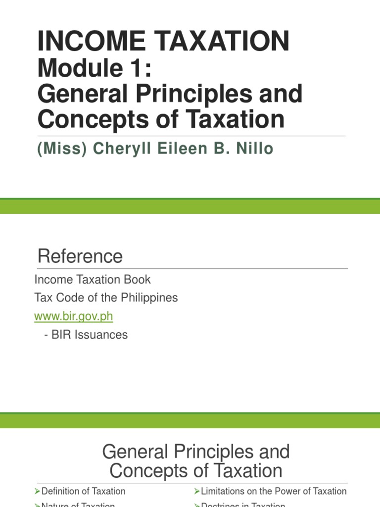Principles of Income Taxation in the Philippines | PDF | Taxes ...