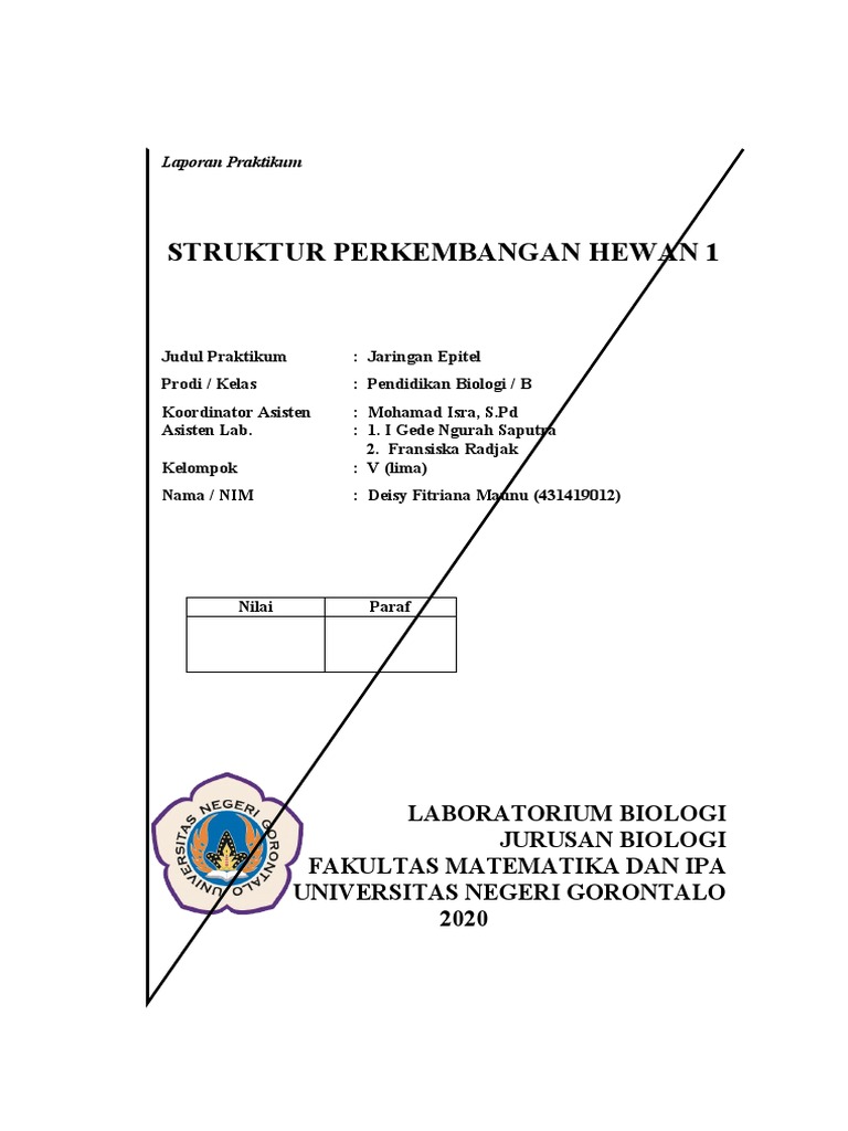 Laporan Praktikum Jaringan Epitel | PDF