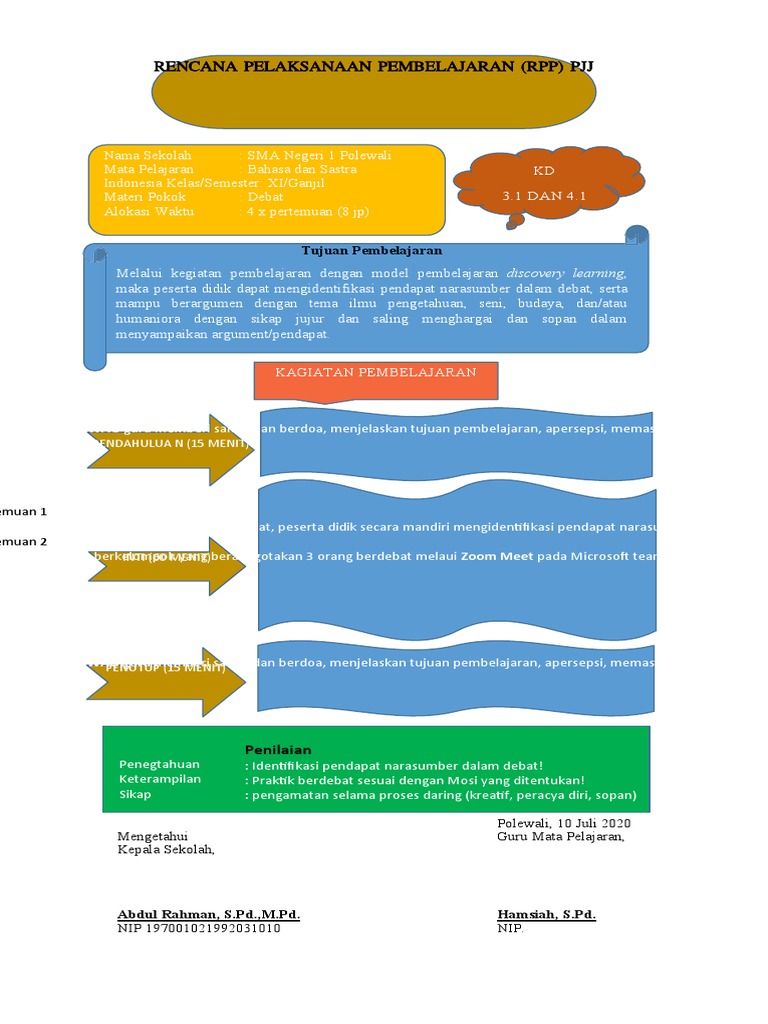 RPP Kls Xi Bhs Dan Sas Indo | PDF
