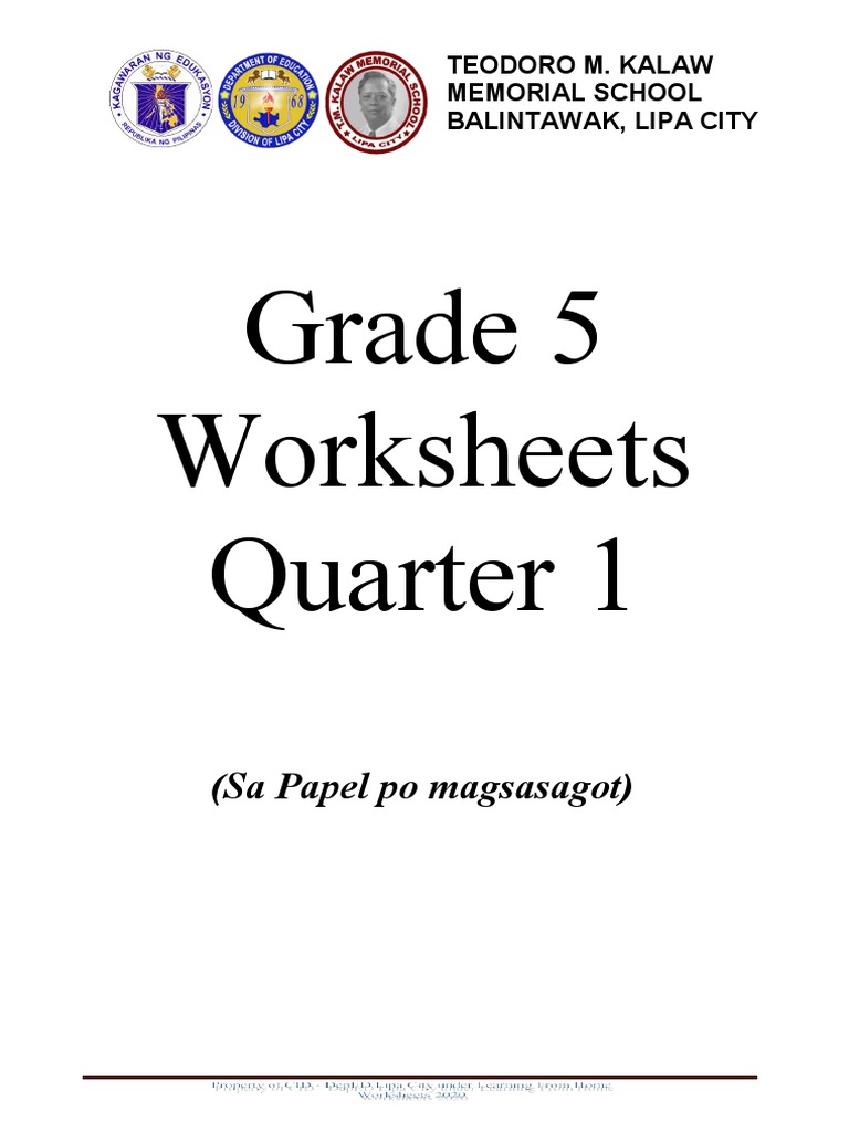 Quarter 1 - Worksheets | PDF