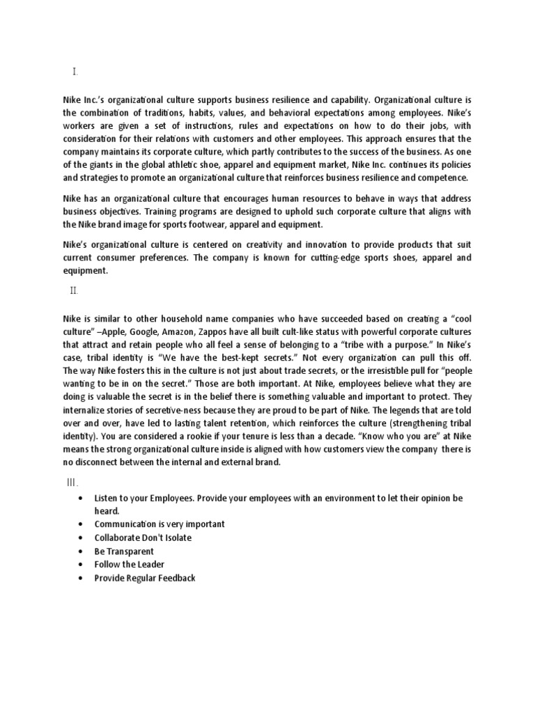 06eLMSActivity1 Governance | PDF | Organizational Culture | Nike