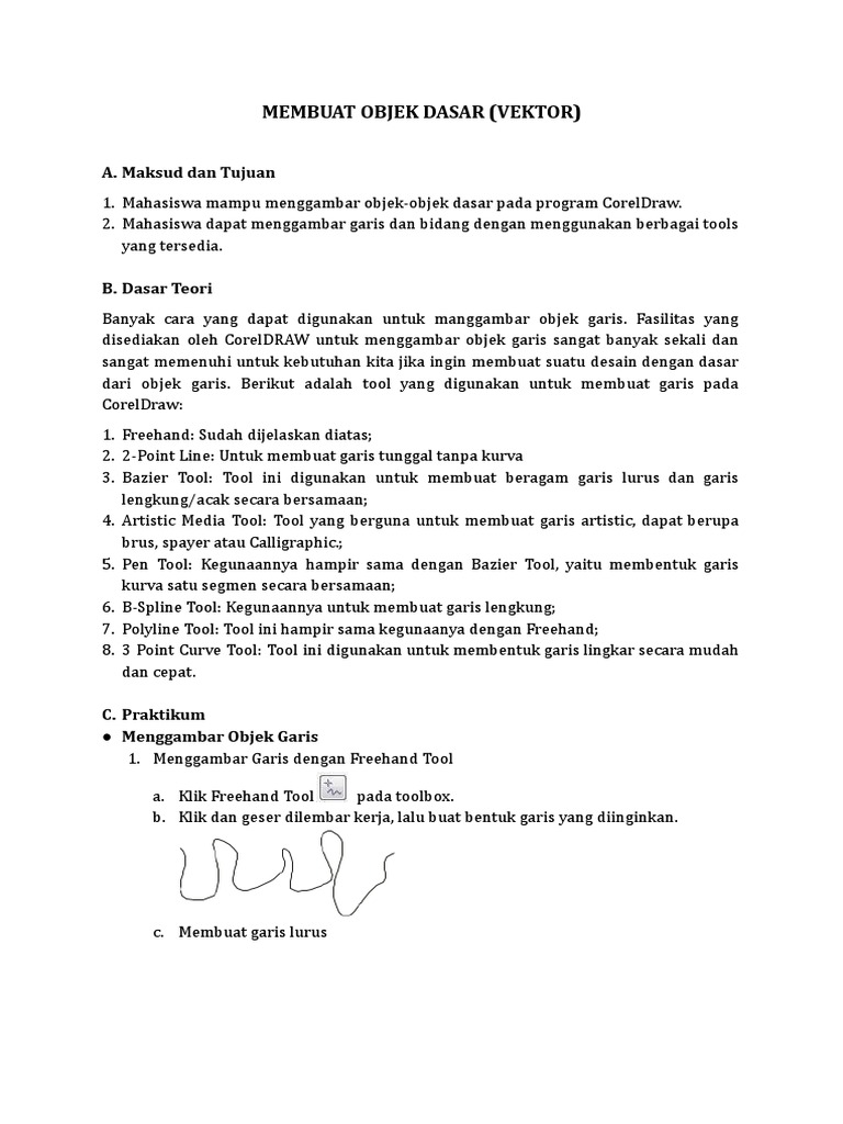 Panduan Menggambar Objek Vektor di CorelDraw | PDF