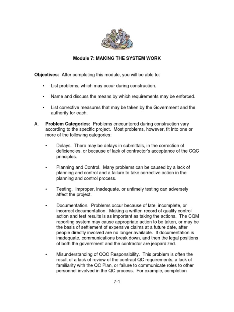 Module 7: Making The System Work | PDF | Quality Assurance | Concrete