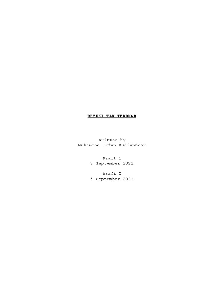 Script Film 2021 - Irfan-1 | PDF