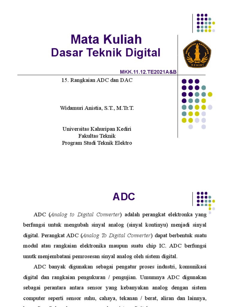 M.15 Rangkaian ADC & DAC | PDF