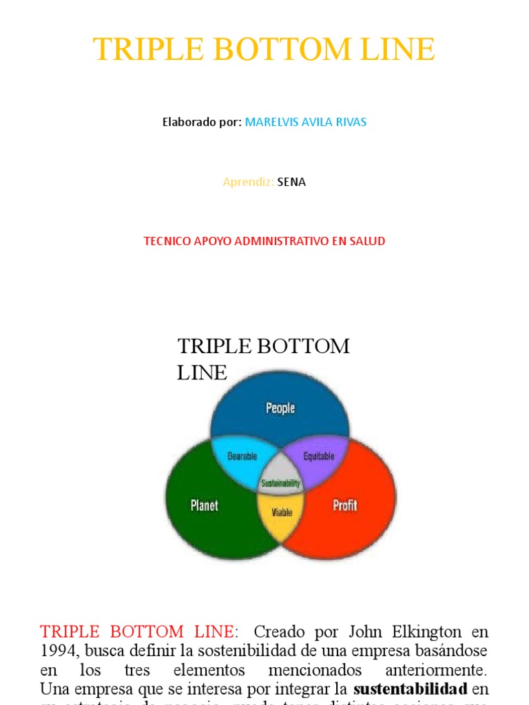 Triple Bottom Line: Sostenibilidad Empresarial | PDF | Sustentabilidad ...