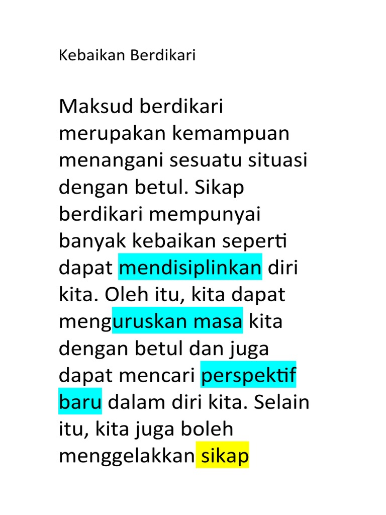 Kebaikan Berdikari | PDF