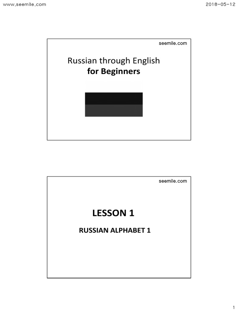 Russian For Beginner Note | PDF | Grammatical Gender | Languages