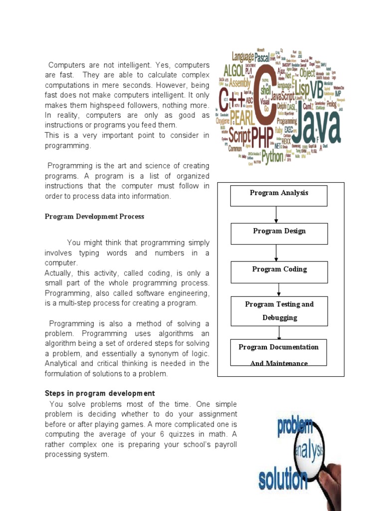 CC102 Lesson Proper For Week 1 To 5 | PDF | Computer Programming | C (Programming Language)