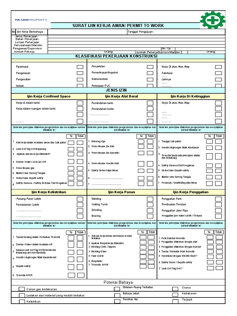 Ijin Kerja TSM Project | PDF