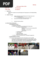 Lesson Plan Pe 6 | PDF | Physical Education | Rubric (Academic)