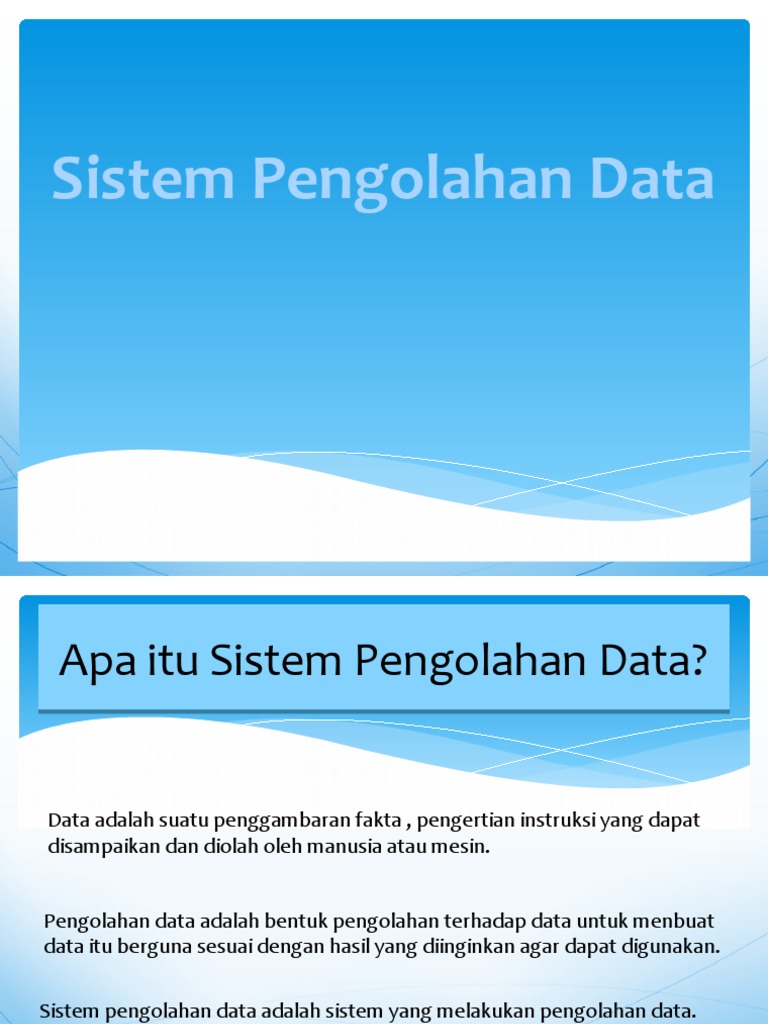 Sistem Pengolahan Data | PDF