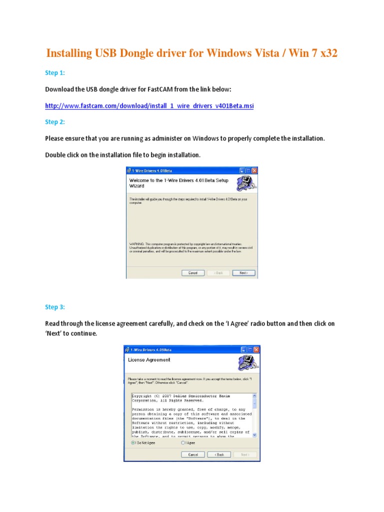USBdongle Driver Instructions | PDF
