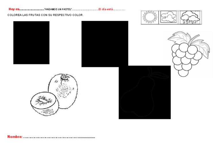 Colorea Las Frutas Con Su Respectivo Color. | PDF | Hogar, jardinería y ...
