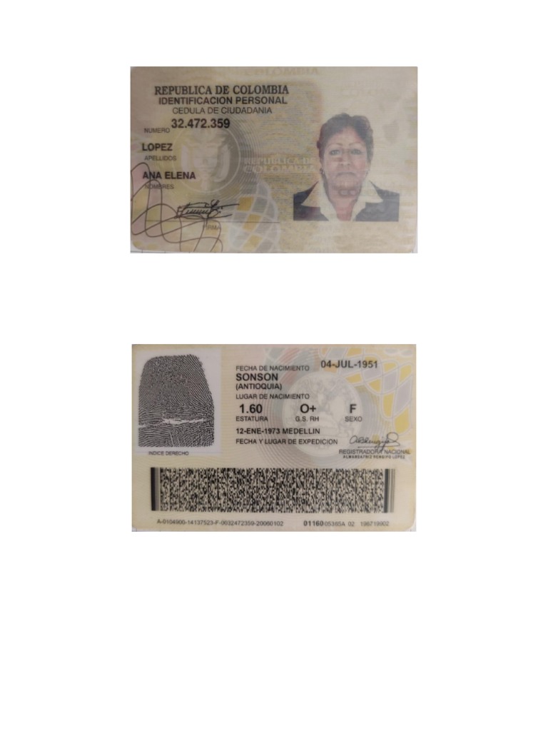 Cedula Ana Elena | PDF