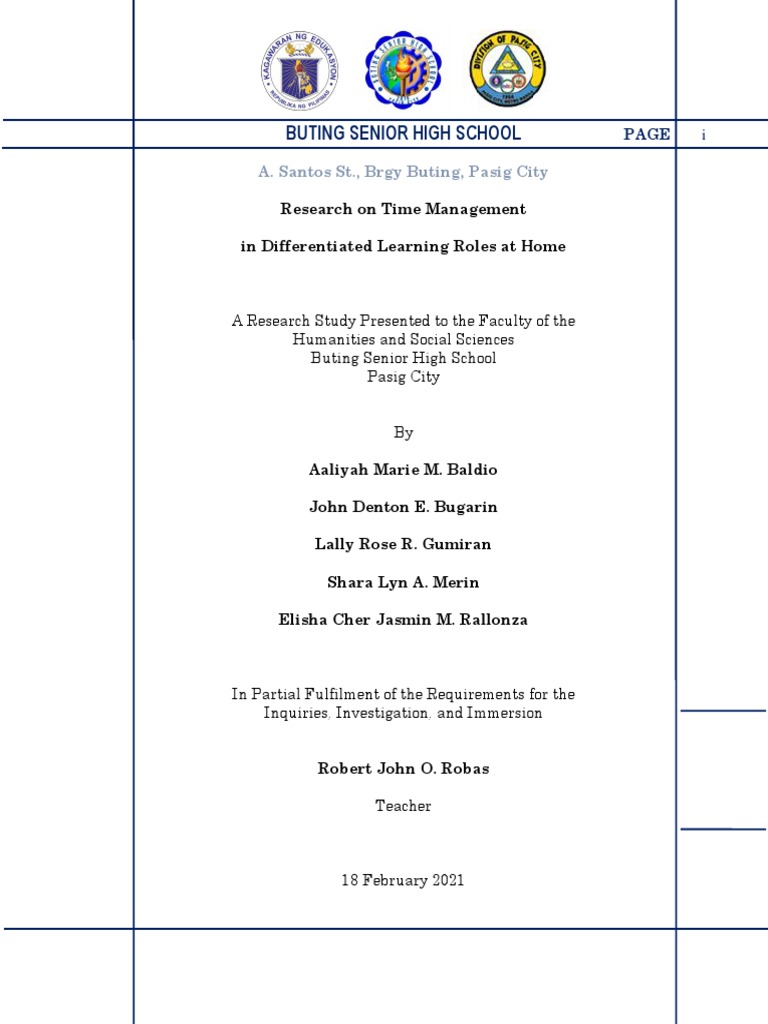 12 Humss D Group 1 III Final Paper Sy20 21 | PDF | Professional Skills ...