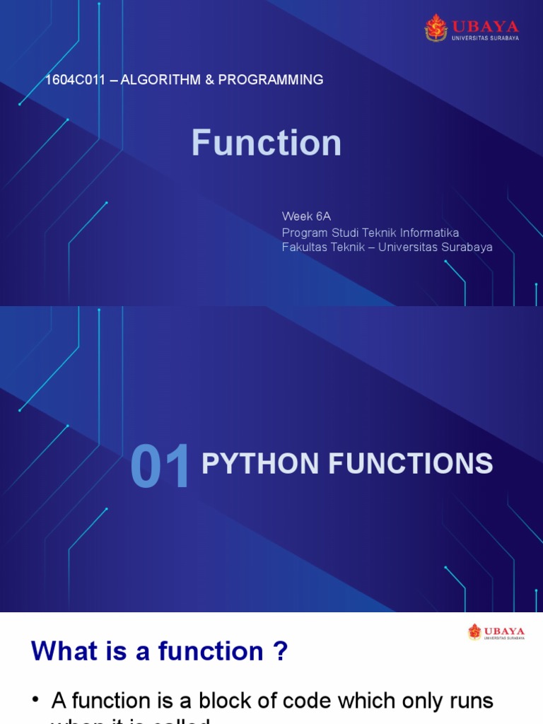 Alpro Odd 2021 - Week 6A - Function | PDF | Anonymous Function | Parameter (Computer Programming)