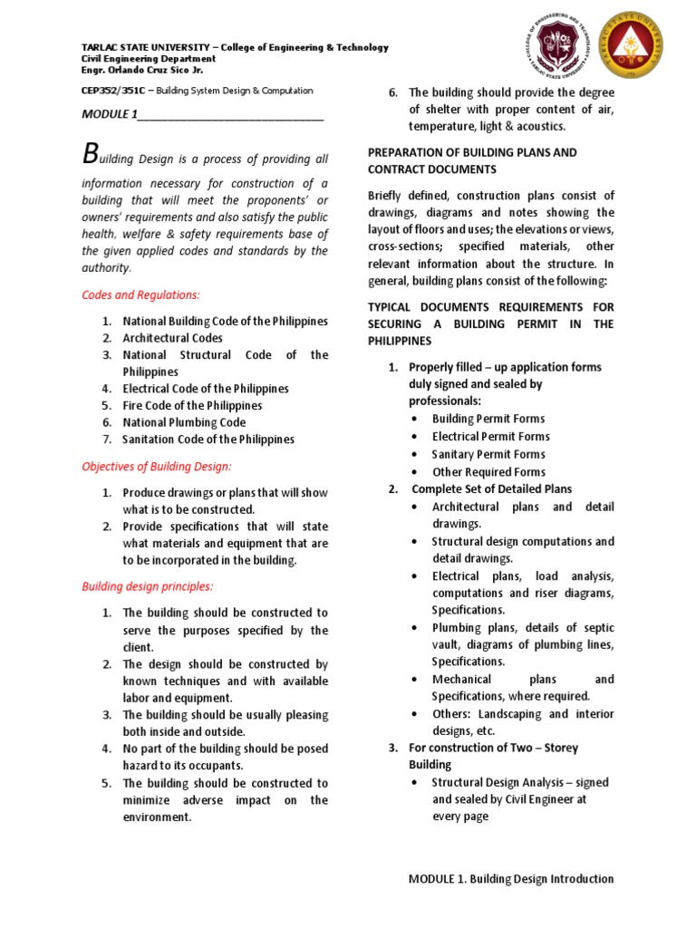 MODULE 1 - : Codes and Regulations | PDF | Specification (Technical ...