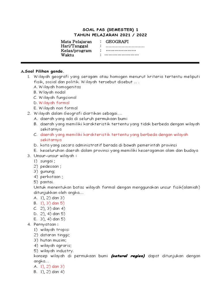 Khoirunnisa - Pas Geo-12 | PDF