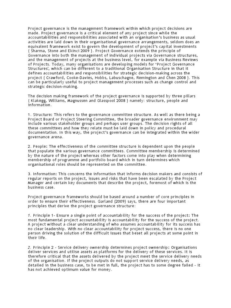 Principle 1-Ensure A Single Point of Accountability For The Success of ...