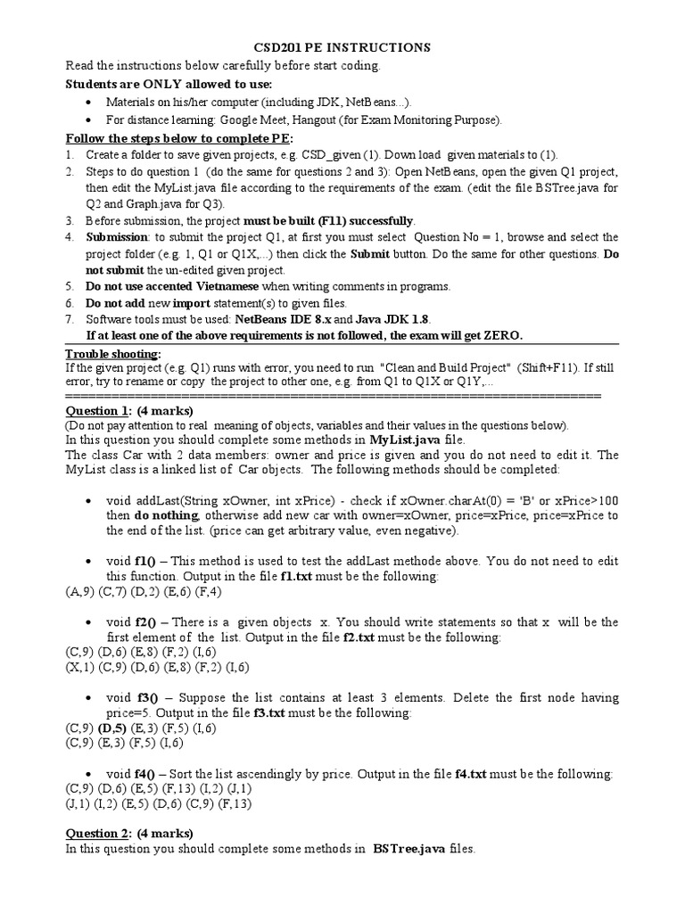 CSD201 Sample PE | PDF | Computer Programming | Computer Science
